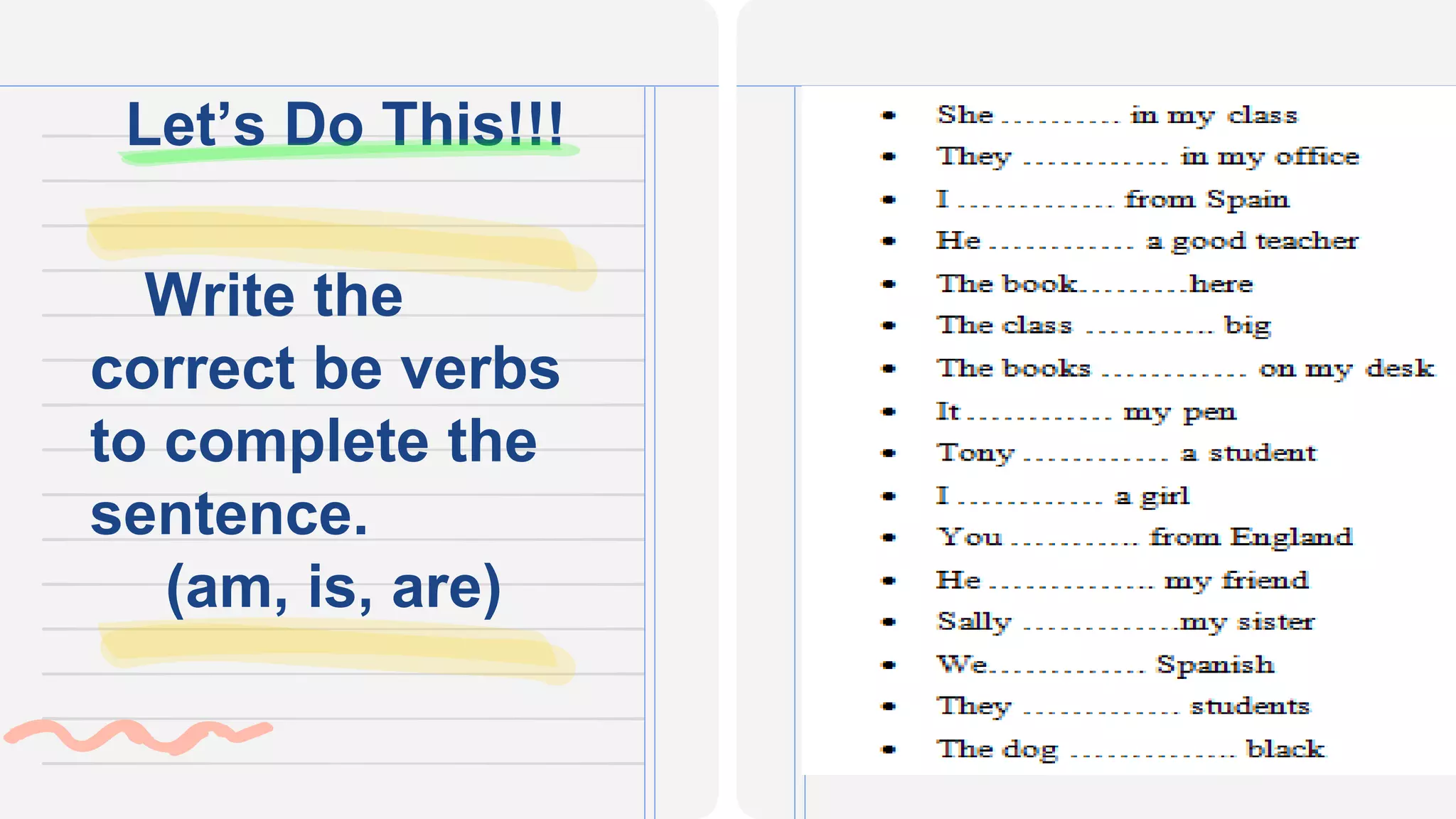 Use of Be Verbs | PPTX