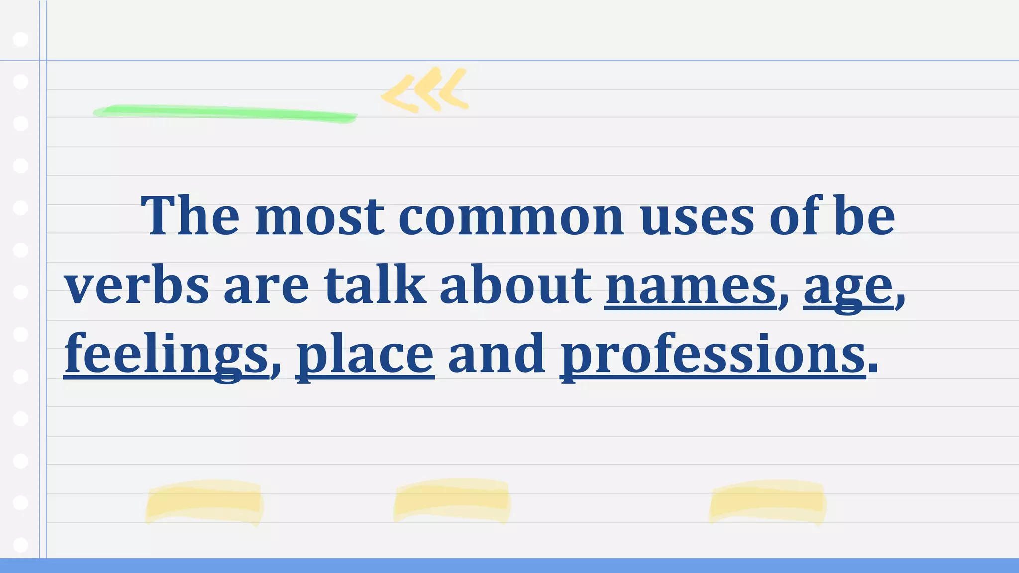 Use of Be Verbs | PPTX