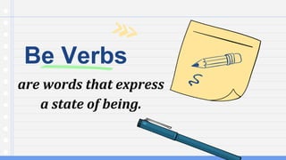 Use of Be Verbs | PPTX
