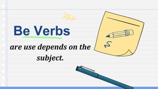 Use of Be Verbs | PPTX