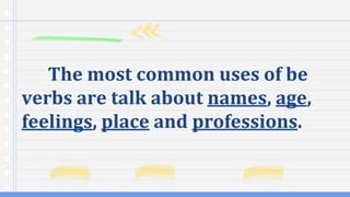 Use of Be Verbs | PPTX