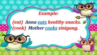 Simple Present Tense of the Verb | PPTX