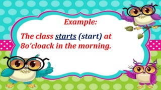 Simple Present Tense of the Verb | PPTX