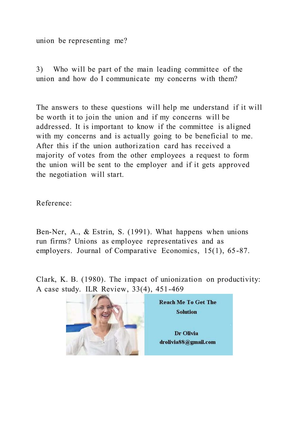Q.Suppose a coworker just brought you a union leaflet urging e | DOCX
