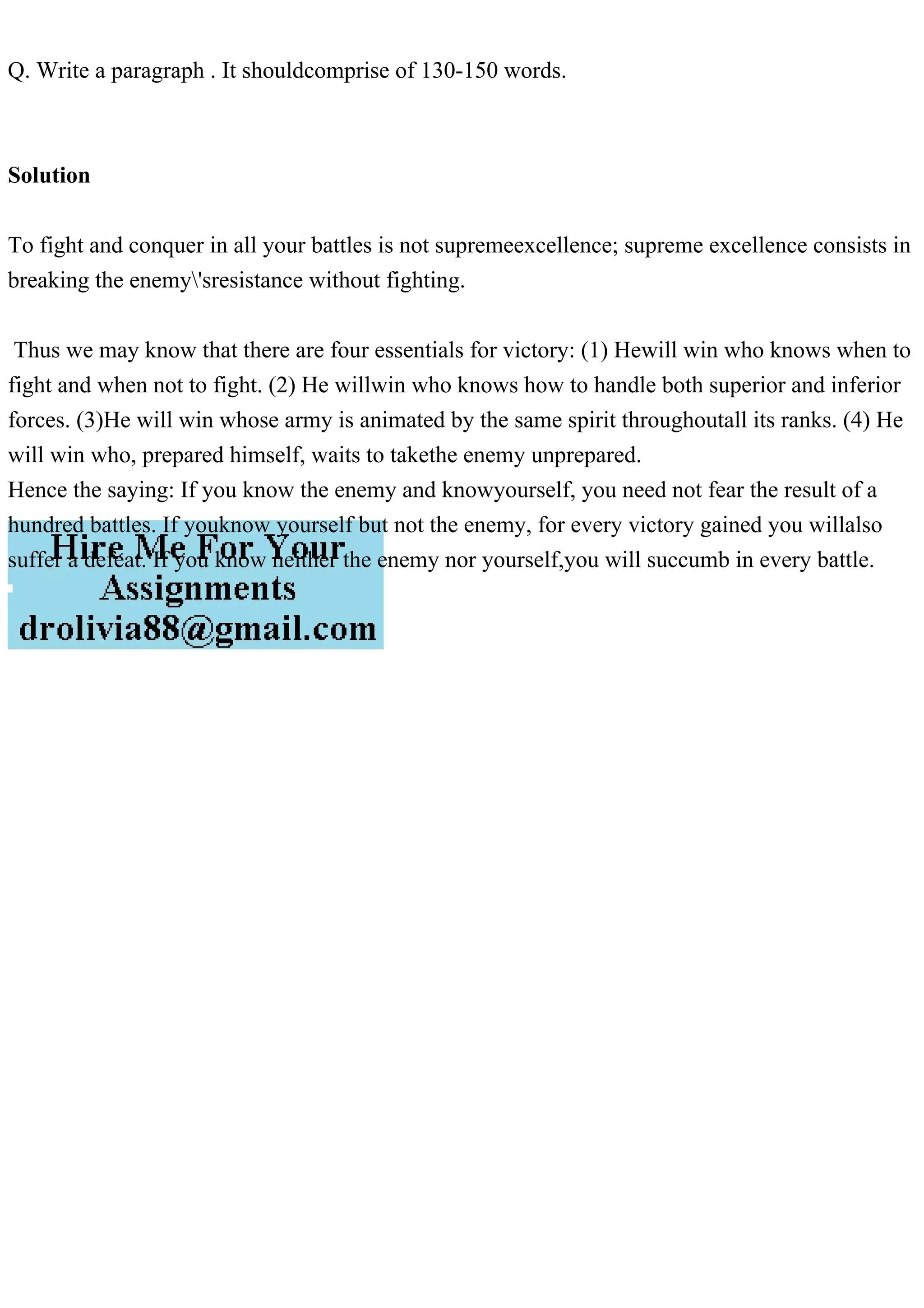 Q. Write a paragraph . It shouldcomprise of 130-150 words.Solu.pdf