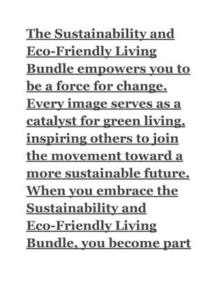 Sustainability and Eco-Friendly Living Bundle PLR | PDF