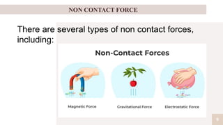 Forces and types. contact force and non contact forses | PPTX