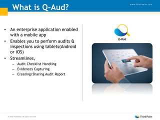 Q-Aud -Mobile Audit, Process Check and Inspection Software | PDF