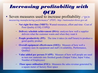 Quality (Q), Cost (C), Delivery (D)---Q-C-D | ODP