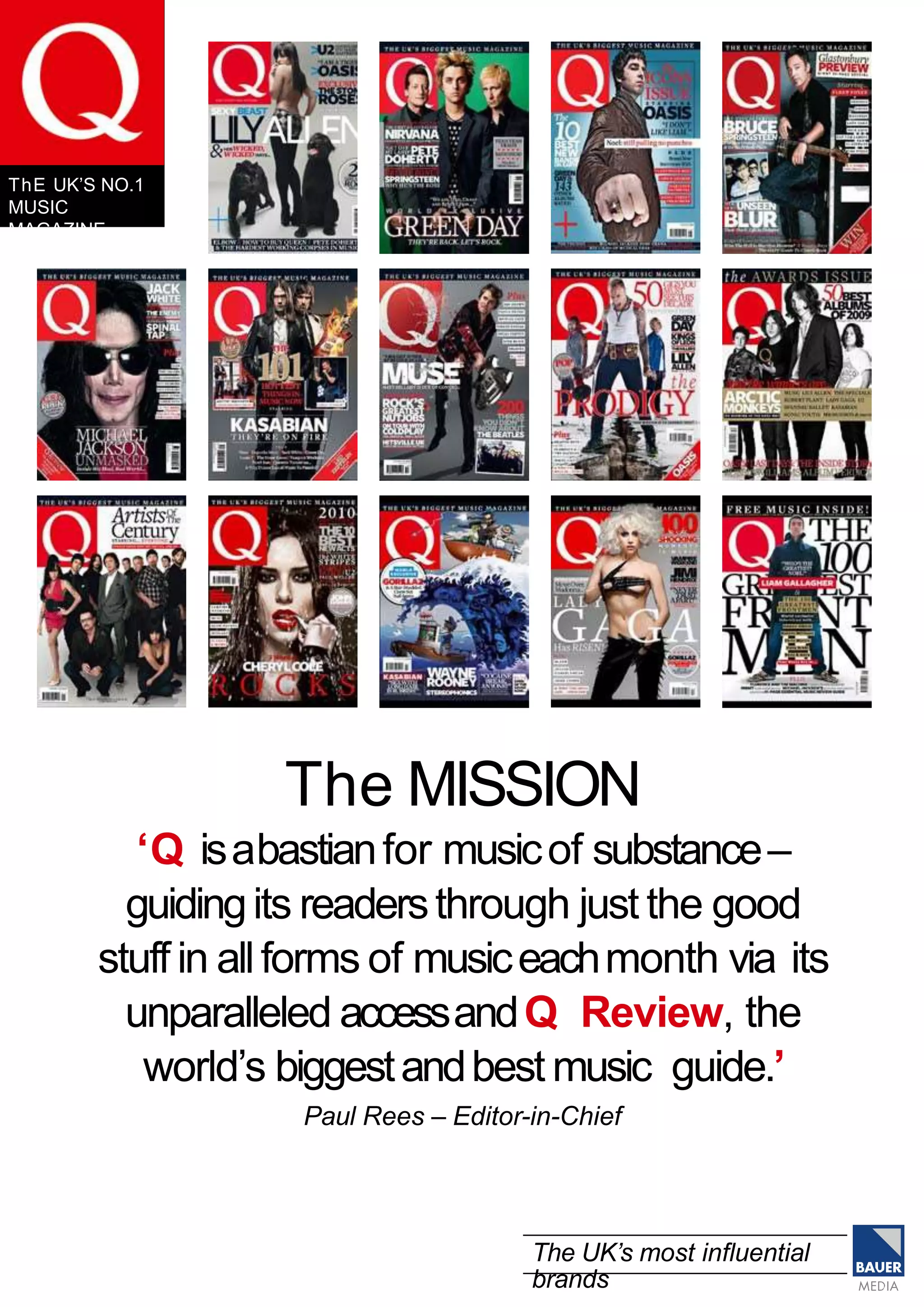 Q magazine media pack | PPTX