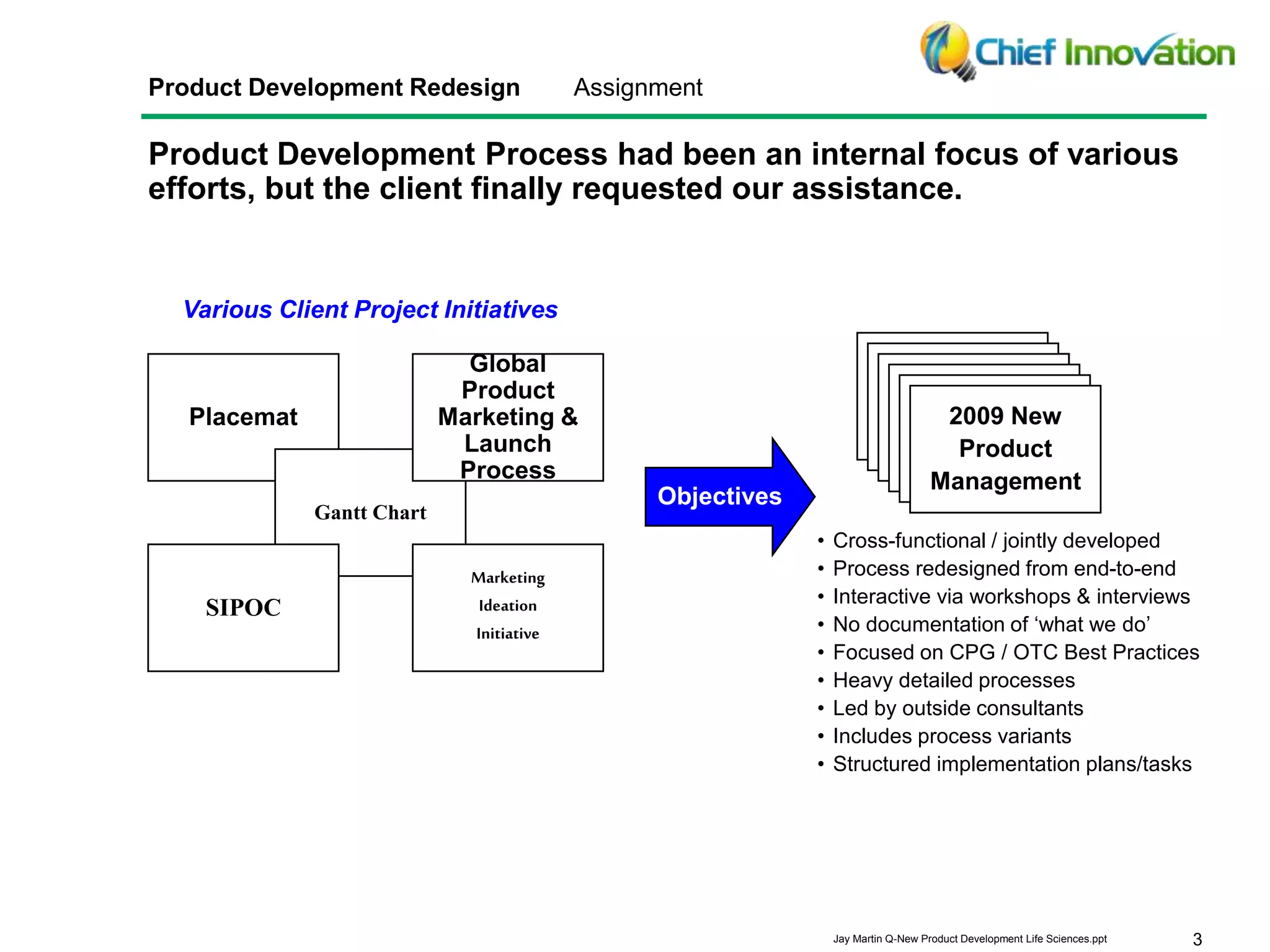 Case Study: Product Development Redesign for Life Science client | PPTX