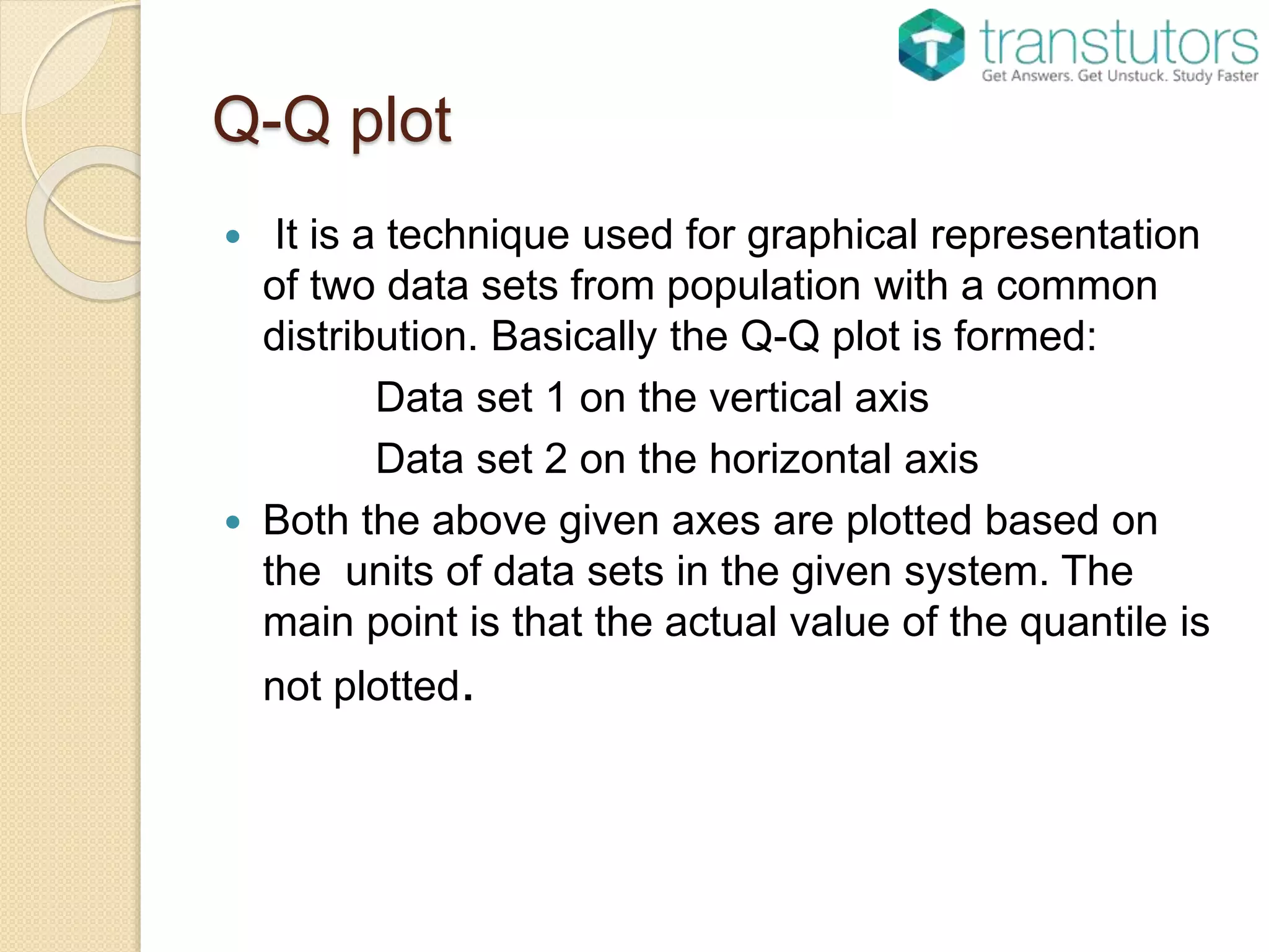 Q-Q Plot | Statistics | PPTX