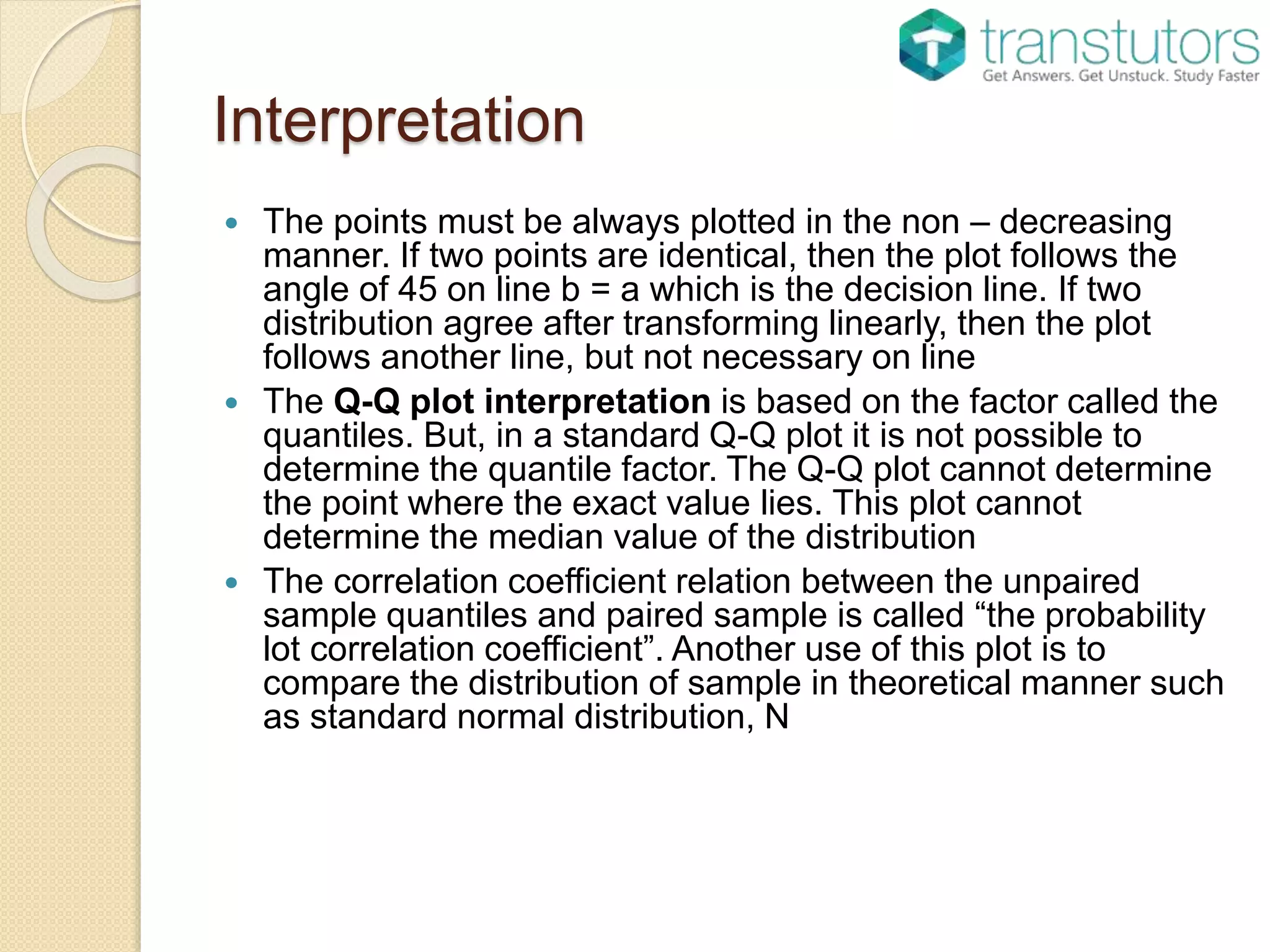Q-Q Plot | Statistics | PPTX