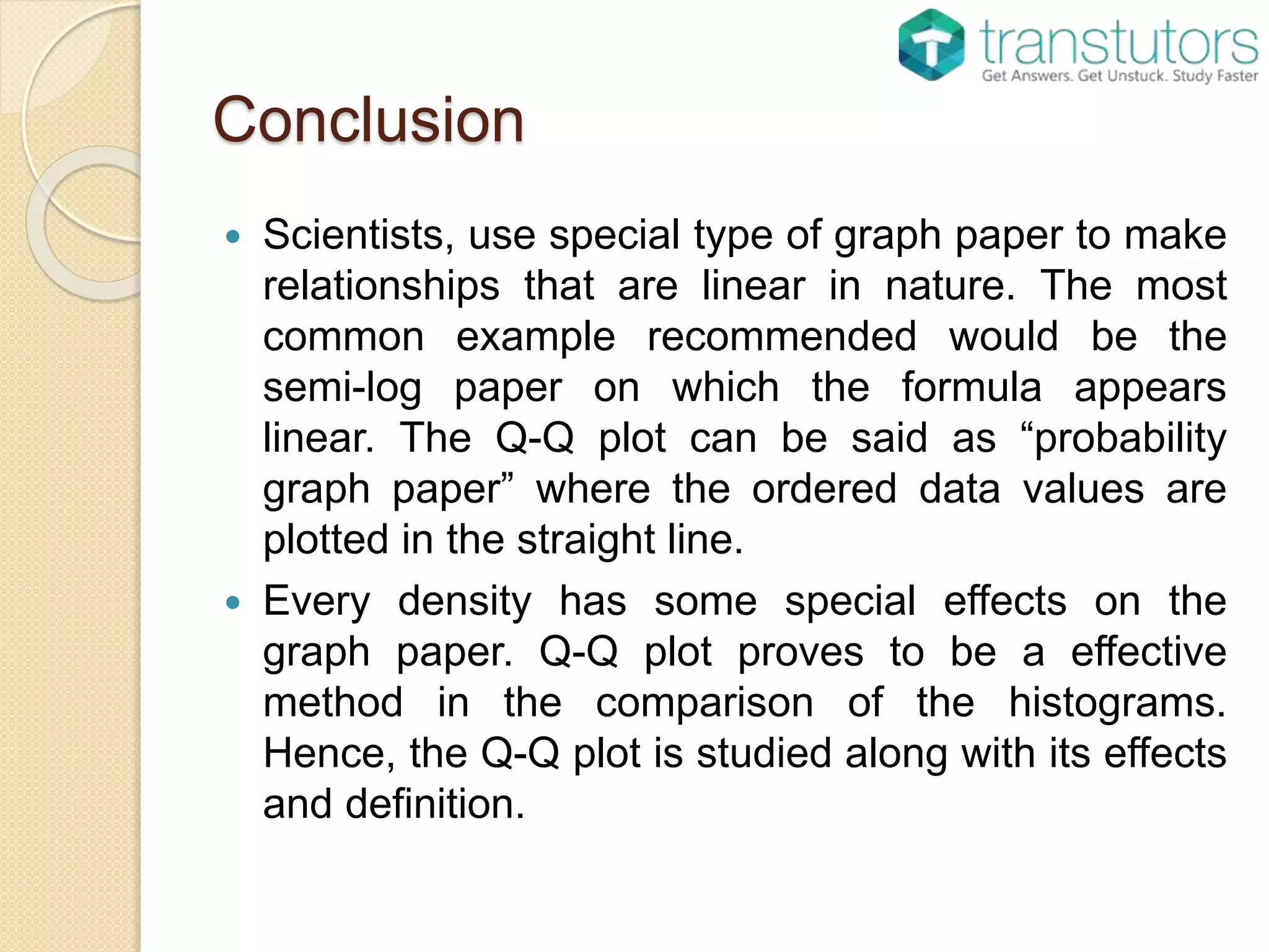 Q-Q Plot | Statistics | PPTX