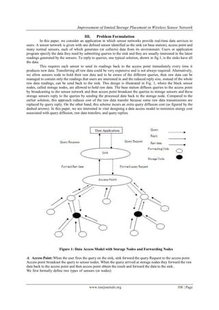 Improvement of limited Storage Placement in Wireless Sensor Network | PDF