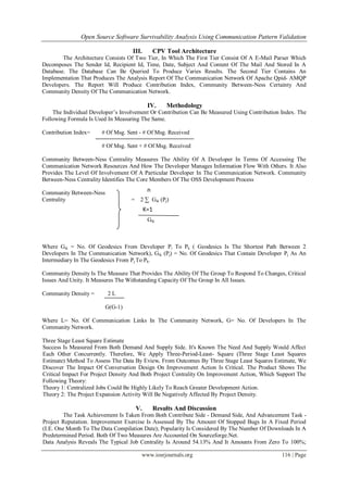 Open Source Software Survivability Analysis Using Communication Pattern ...