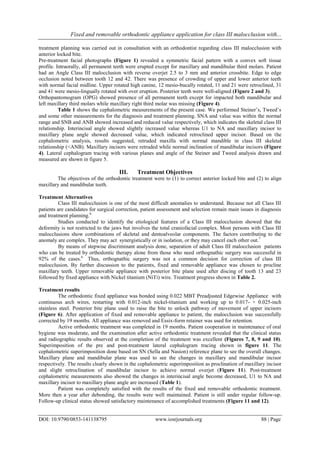 Fixed and removable orthodontic appliance application for class III ...