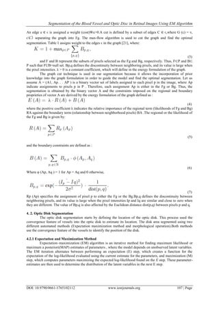 Segmentation of the Blood Vessel and Optic Disc in Retinal Images Using EM Algorithm | PDF