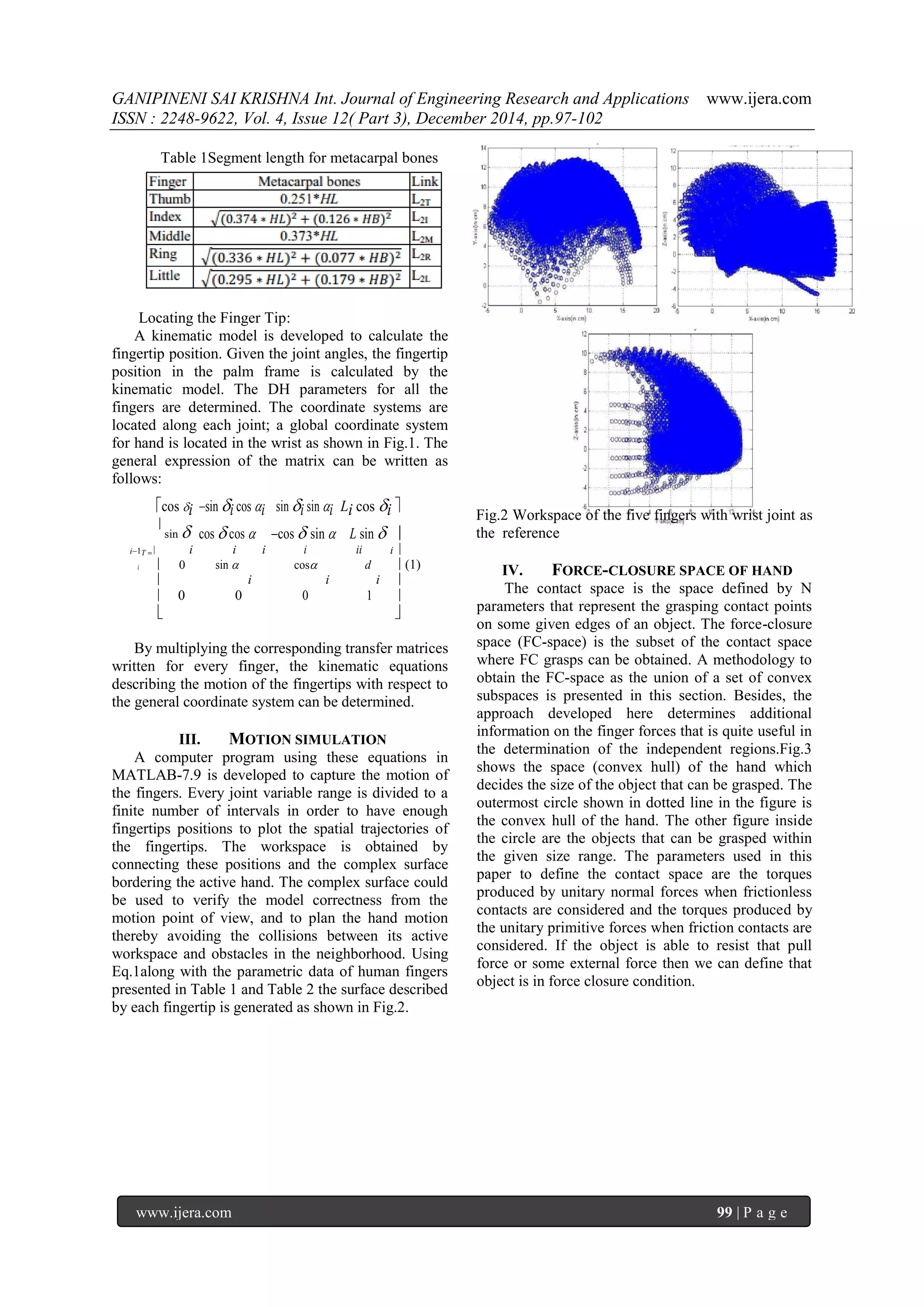 Grasp and Manipulation of Five Fingered Hand Robot in Unstructured Environments | PDF