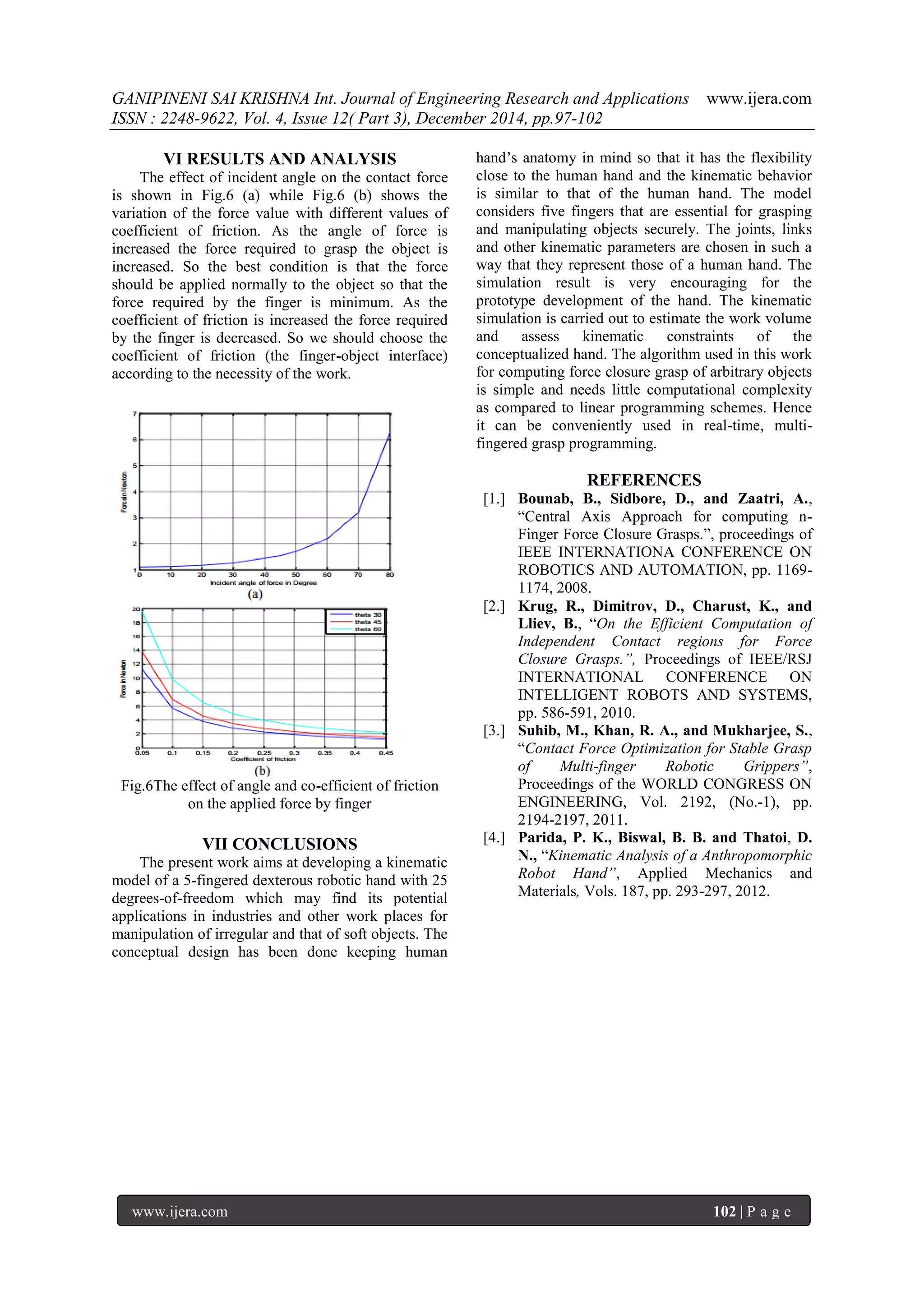 Grasp and Manipulation of Five Fingered Hand Robot in Unstructured ...