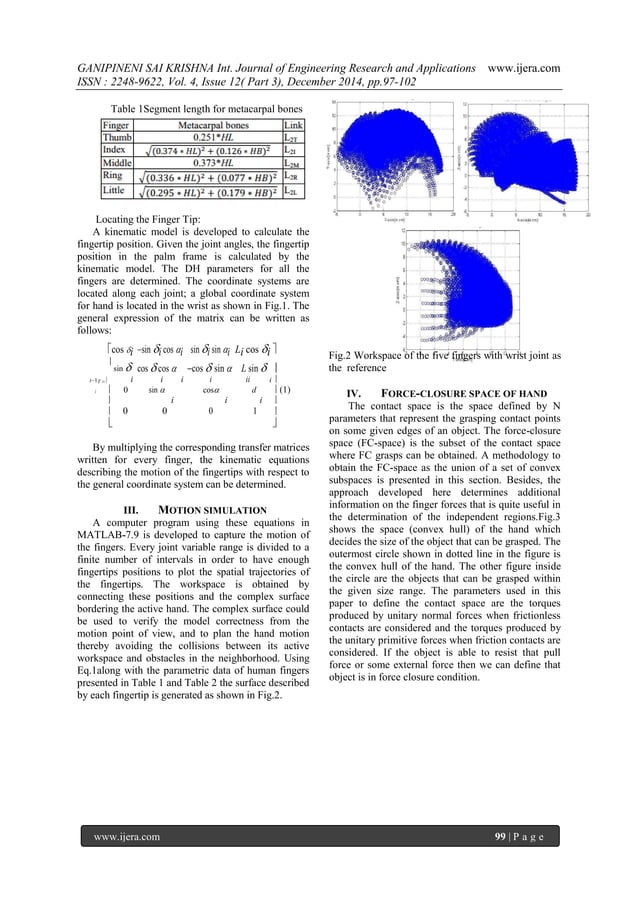 Grasp and Manipulation of Five Fingered Hand Robot in Unstructured Environments | PDF | Robotics ...