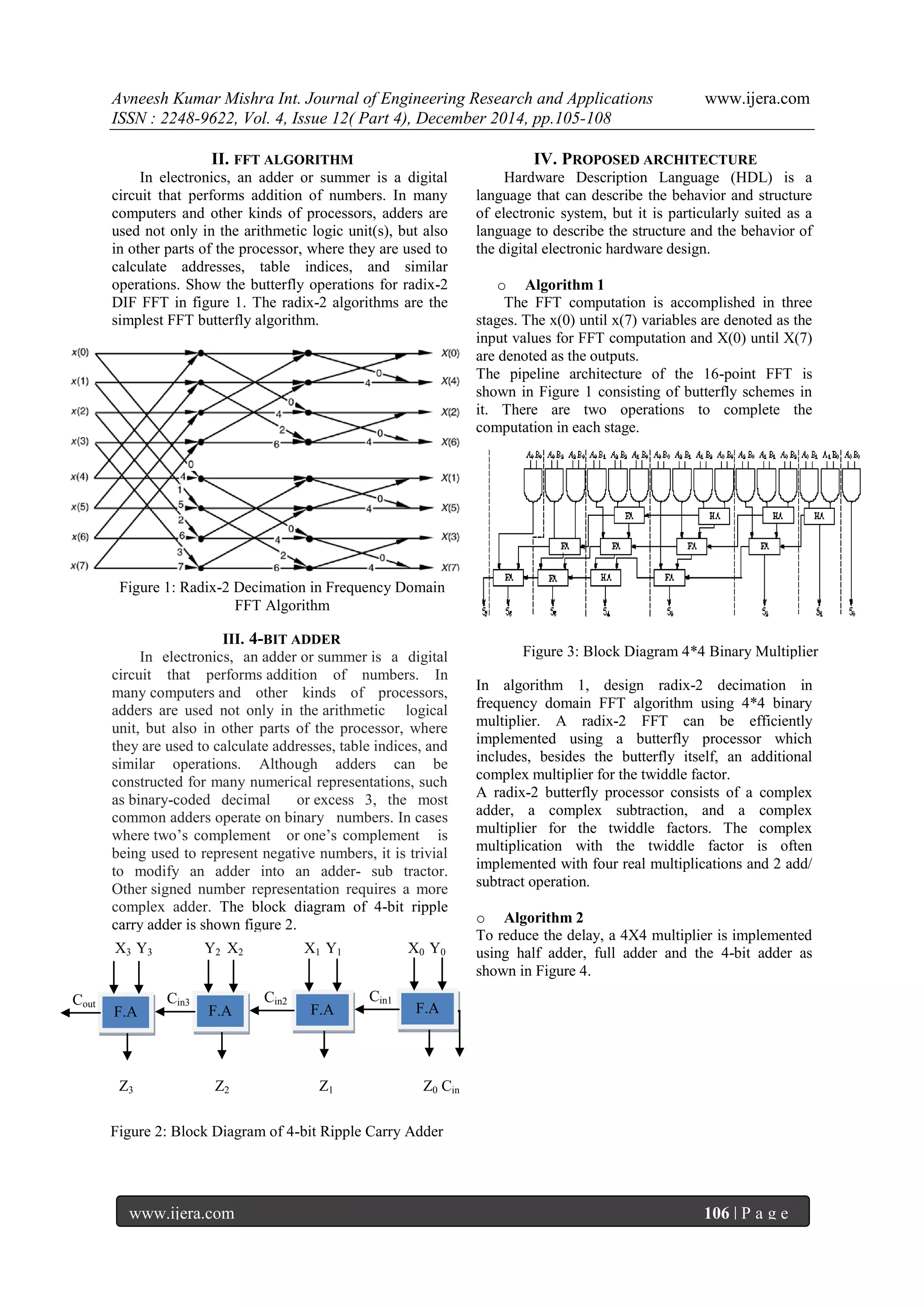 High Speed Area Efficient 8-point FFT using Vedic Multiplier | PDF