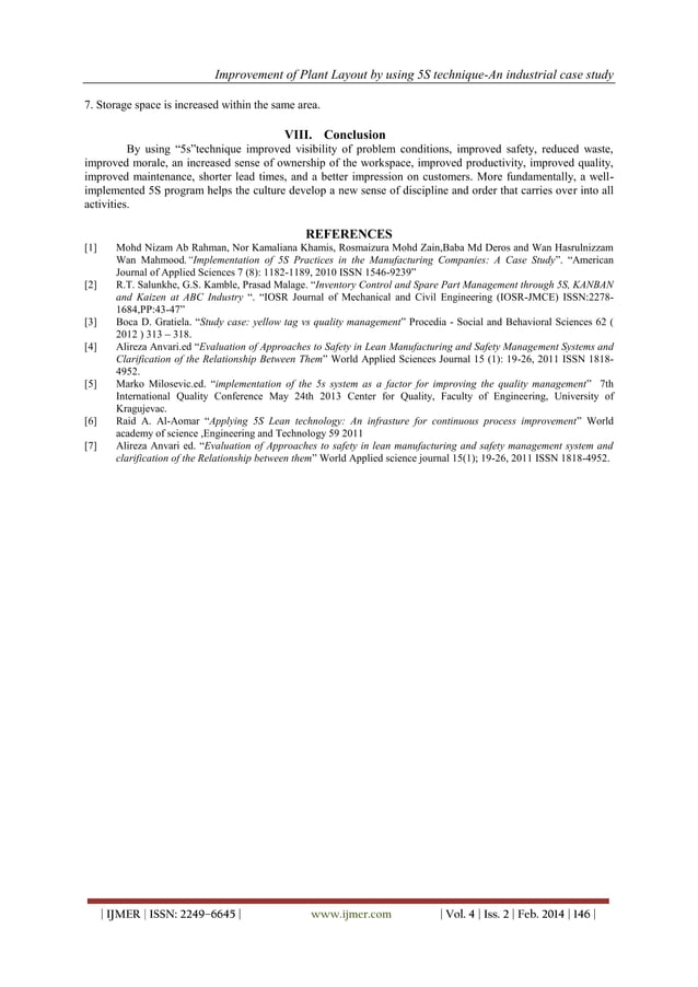 Improvement of Plant Layout by using 5S technique-An industrial case study