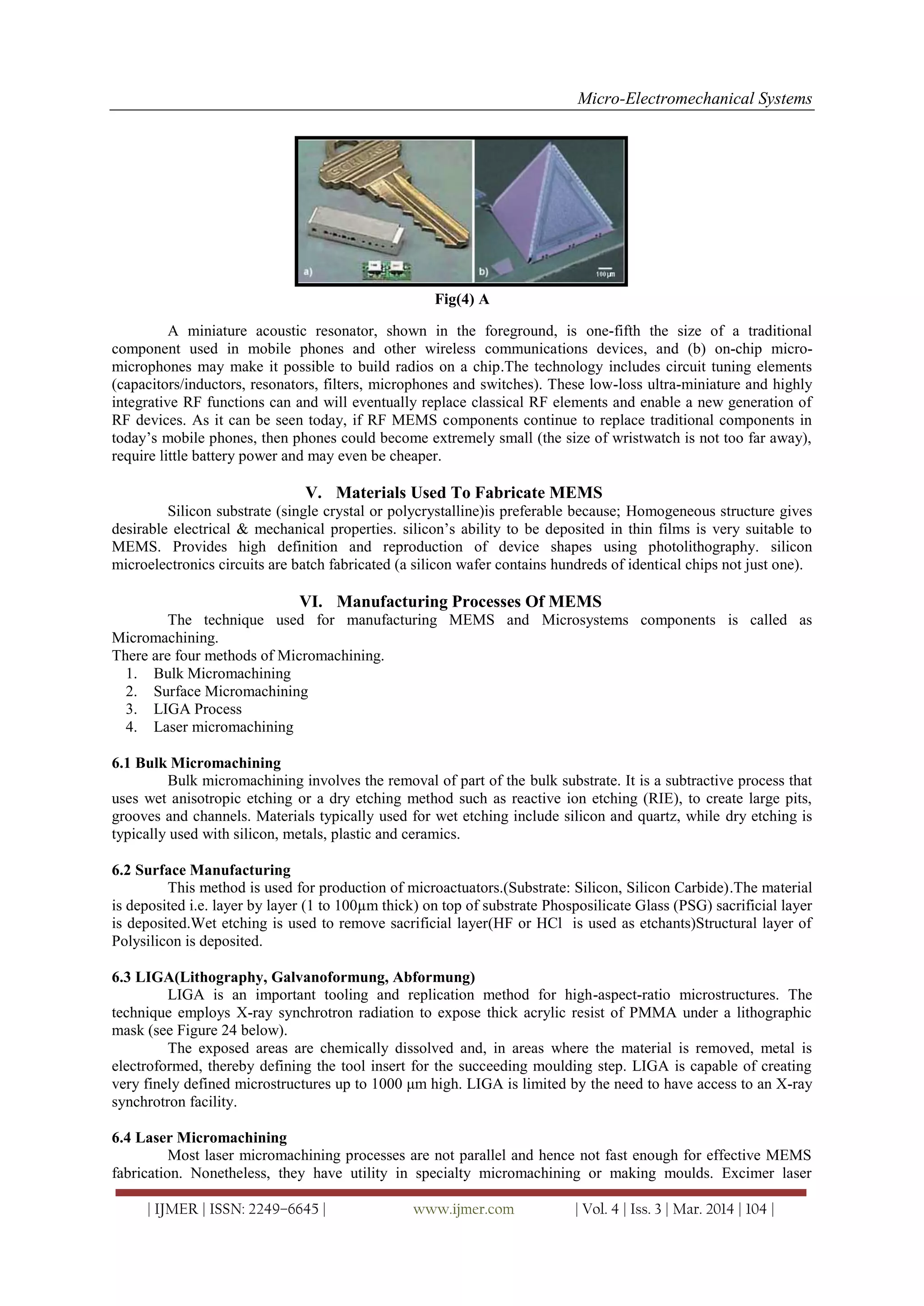 Micro-Electromechanical Systems (Mems) | PDF