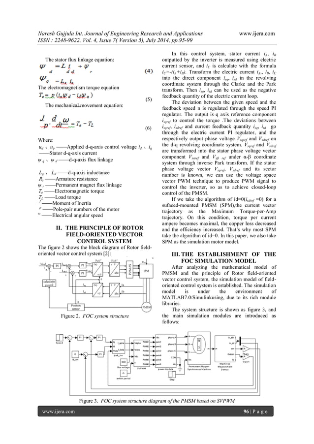 Field Oriented Control Of Pmsm Drive Based On Svpwm Using Matlab Pdf