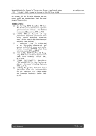 Field-Oriented Control of PMSM Drive Based on SVPWM Using MATLAB | PDF