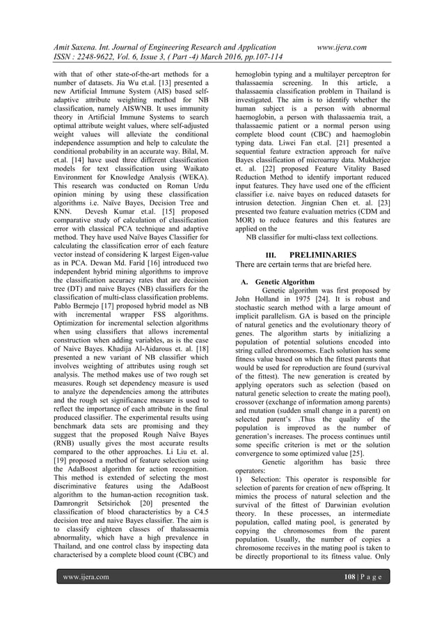 Leave One Out Cross Validated Hybrid Model Of Genetic Algorithm And Naïve Bayes For