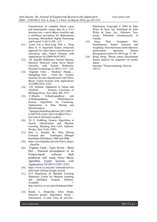 Leave one out cross validated Hybrid Model of Genetic Algorithm and Naïve Bayes for ...