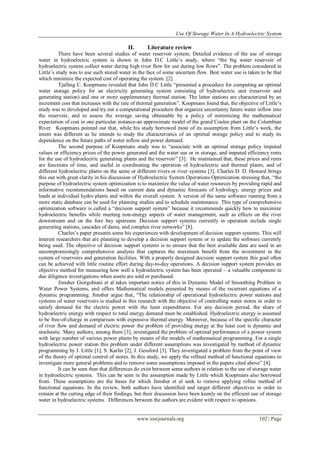 Use of Storage Water in a Hydroelectric System | PDF | Power and Energy ...