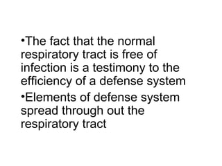 Pulmonary defense | PPT