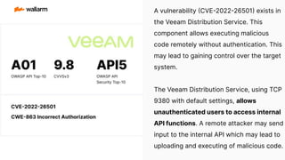 2022 APIsecure_Quarterly Review of API Vulnerabilities | PPT