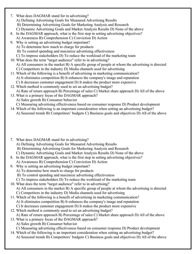 question paper for those who need a questions | PDF