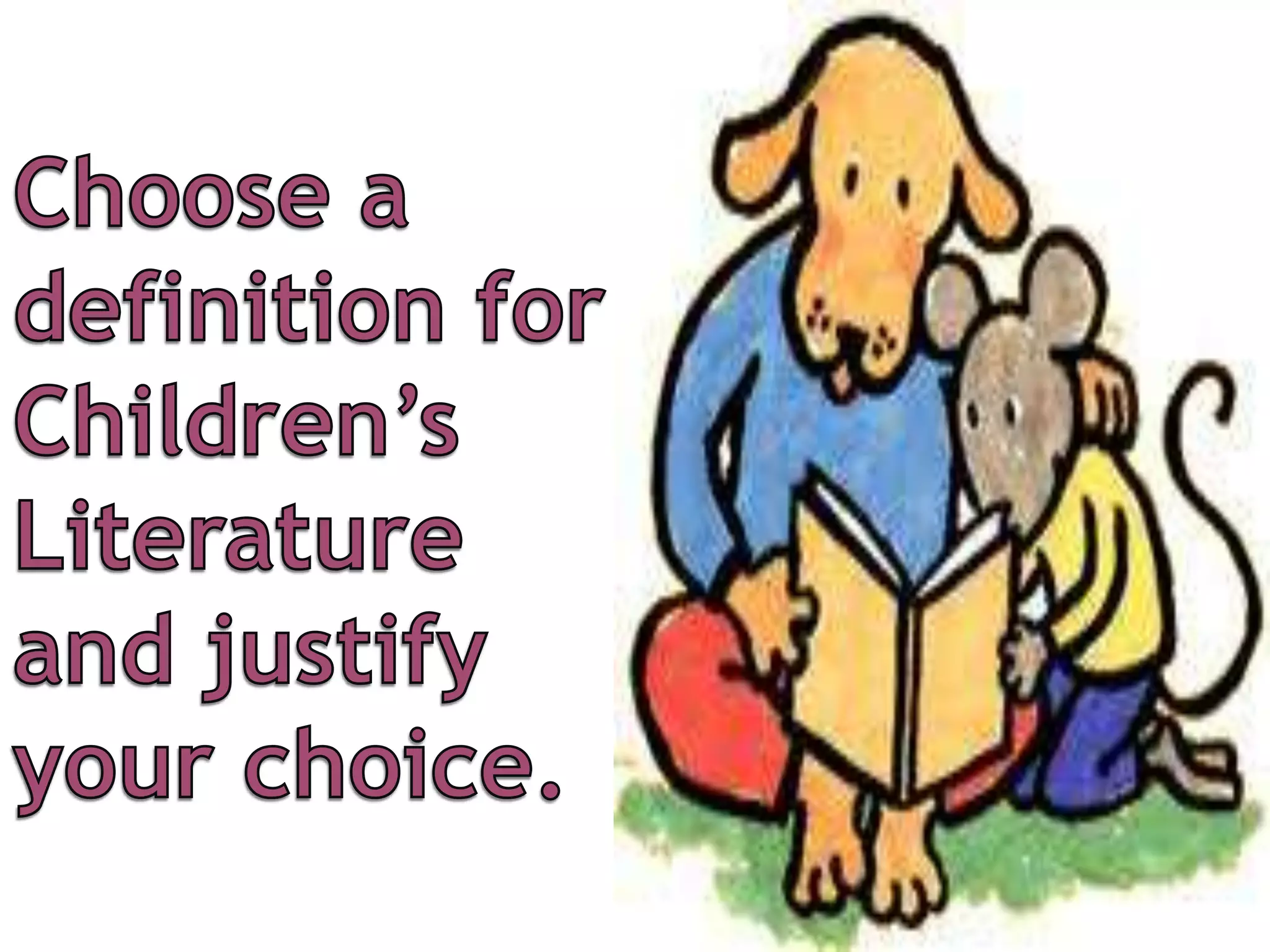 Q1 definition of children's literature | PPTX