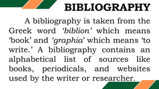 Writing BibliographyWriting Bibliography | PPTX | Education