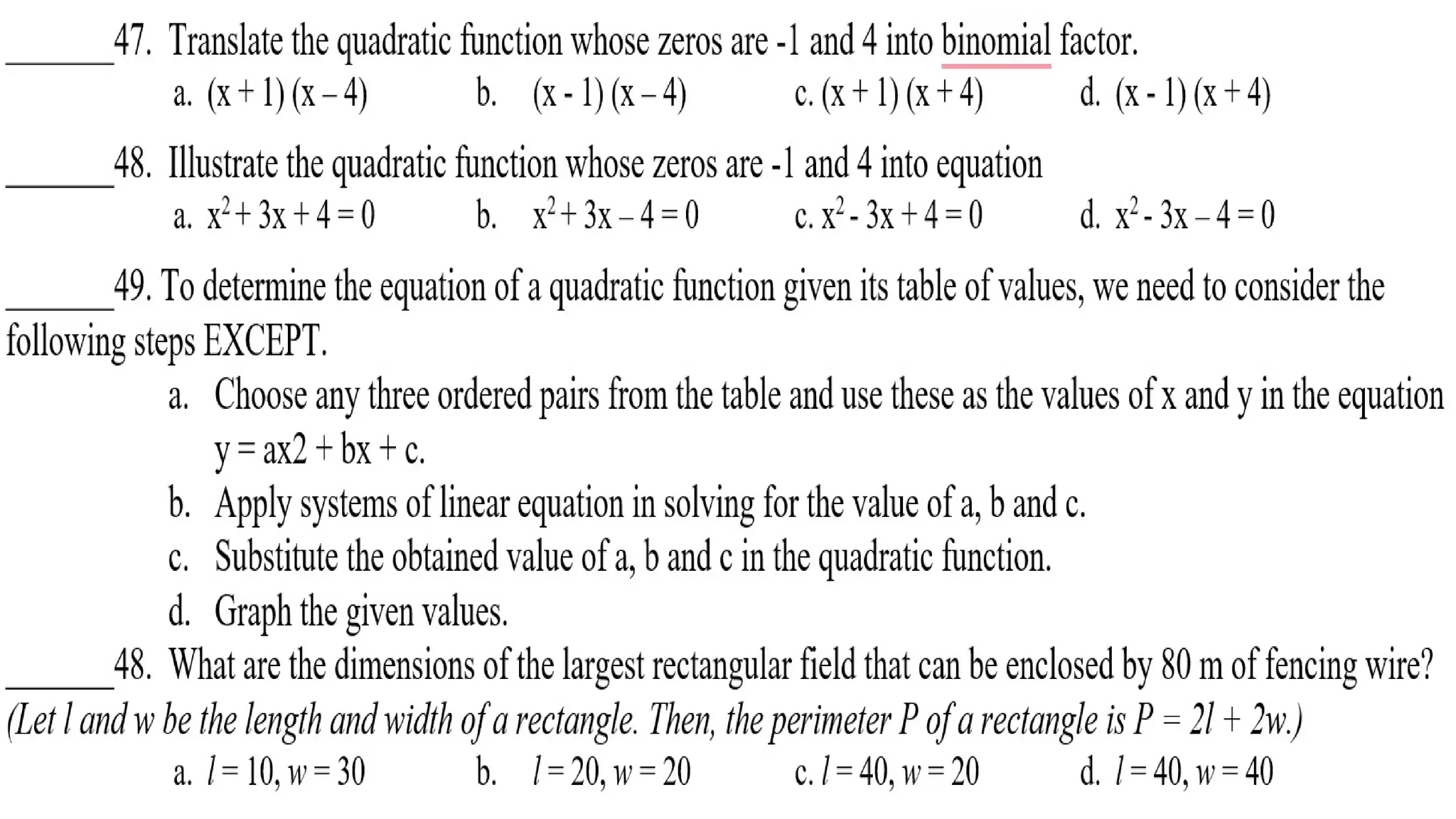 Quarter 1-Exam in mathematics 9 review.pptx