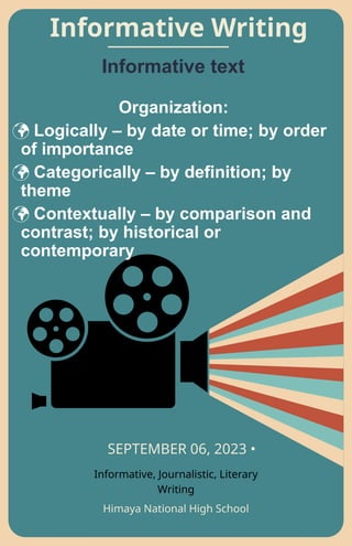 Q1-L1-English9_Types of Writing_Journalistic, Informative and Literary.pptx