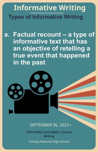 Q1-L1-English9_Types of Writing_Journalistic, Informative and Literary.pptx