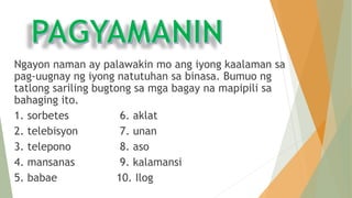 Q1-M3-Pagsulat ng Sariling Bugtong, Salawikain.pptx