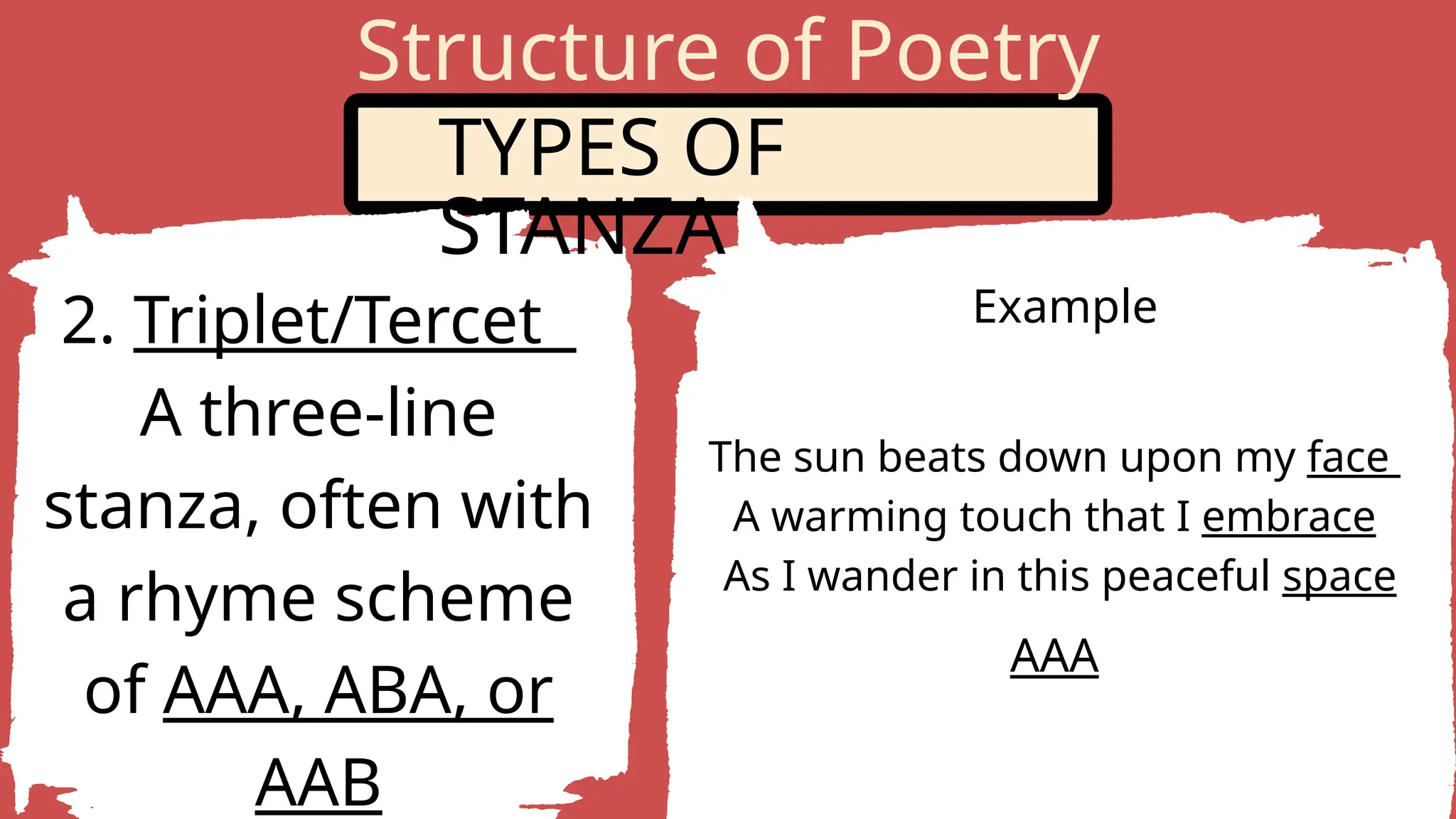 Structure of Poetry and Different Types of Stanza | PPTX