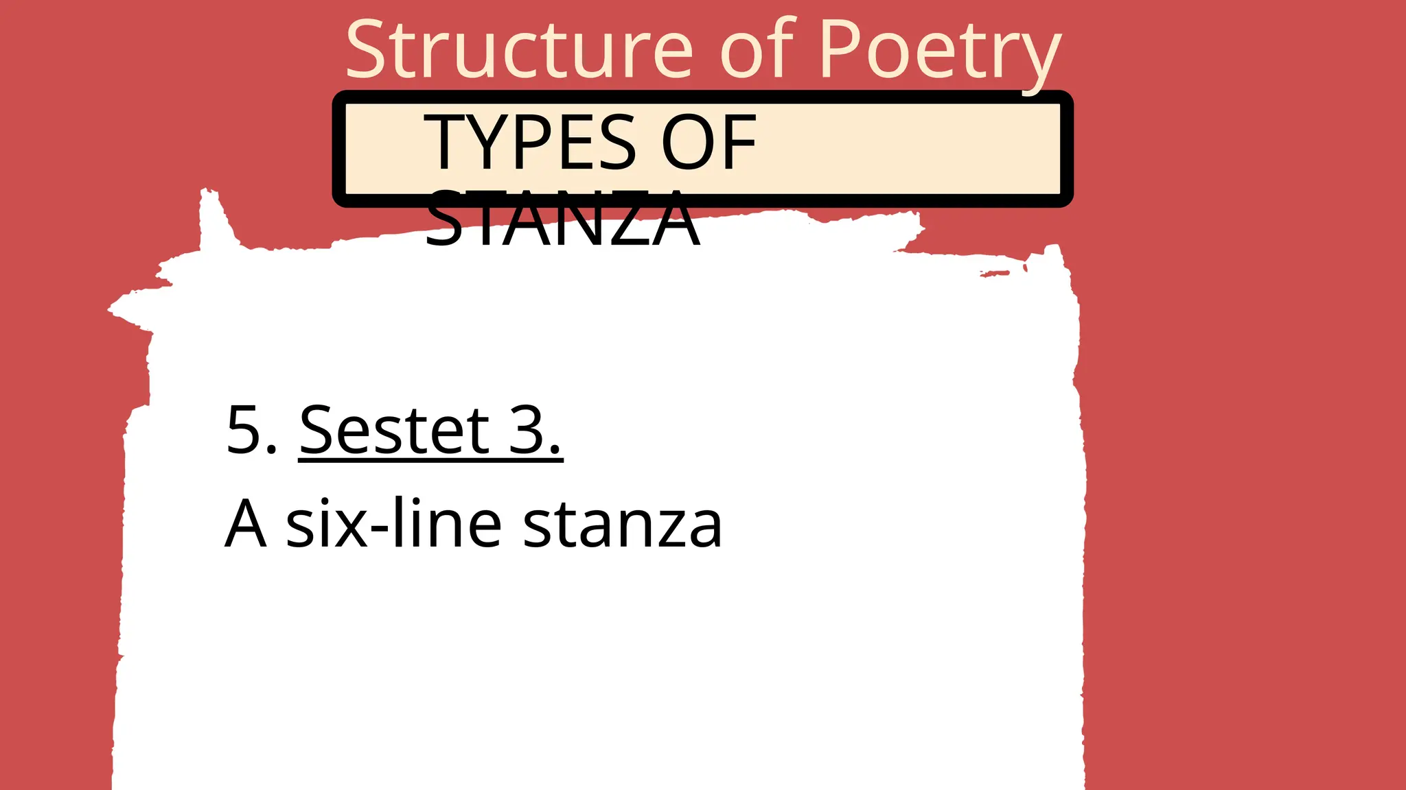 Structure of Poetry and Different Types of Stanza | PPTX