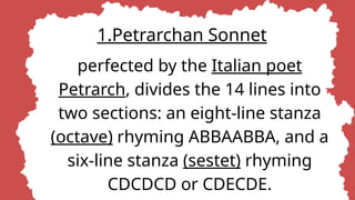 Structure of Poetry and Different Types of Stanza | PPTX | Poetry | Books and Literature