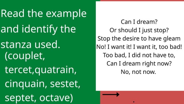 Structure of Poetry and Different Types of Stanza | PPTX | Poetry ...