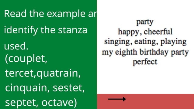 Structure of Poetry and Different Types of Stanza | PPTX | Poetry ...