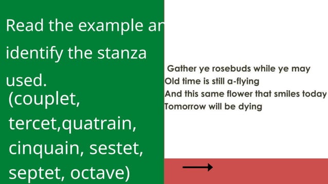 Structure of Poetry and Different Types of Stanza | PPTX | Poetry ...