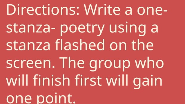 Structure of Poetry and Different Types of Stanza | PPTX | Poetry ...