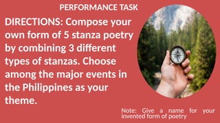 Structure of Poetry and Different Types of Stanza | PPTX | Poetry ...